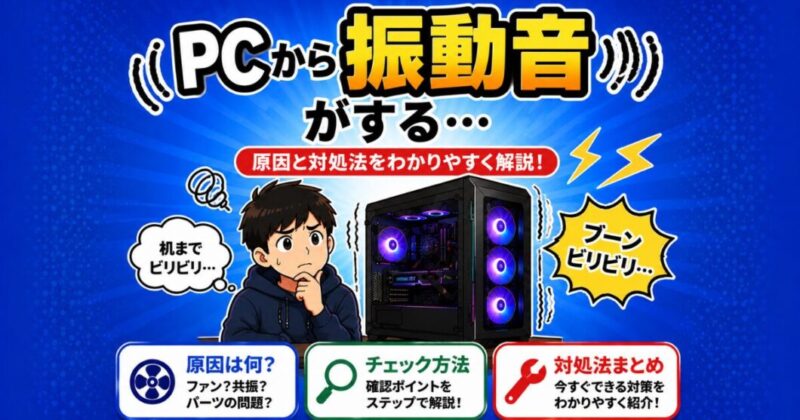 PCから振動音がするのは危険？まず確認したいポイントを整理